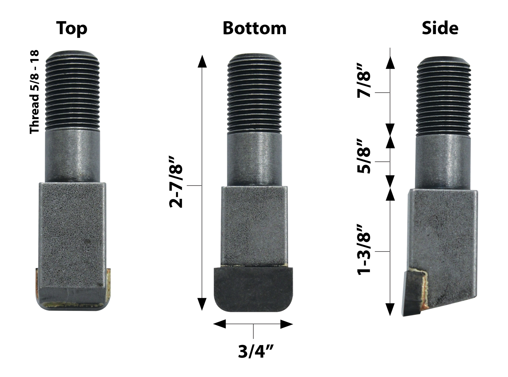 CEI Square Shank | 2-7/8" Stump Grinder Tooth w/Lock Nut @ CEI Supply