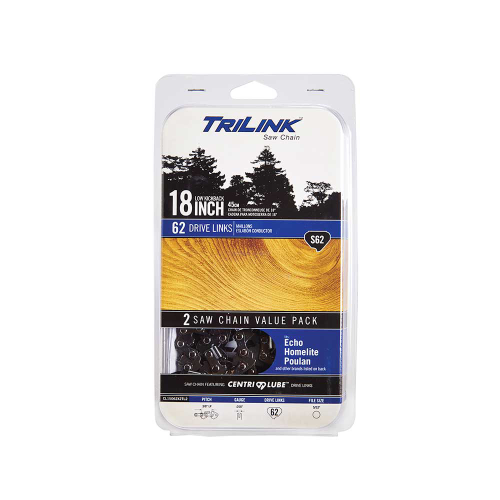 TriLink | Saw Chain | 18 In. | 62 DL | 3/8 In. LP | .050 In. | Semi ...