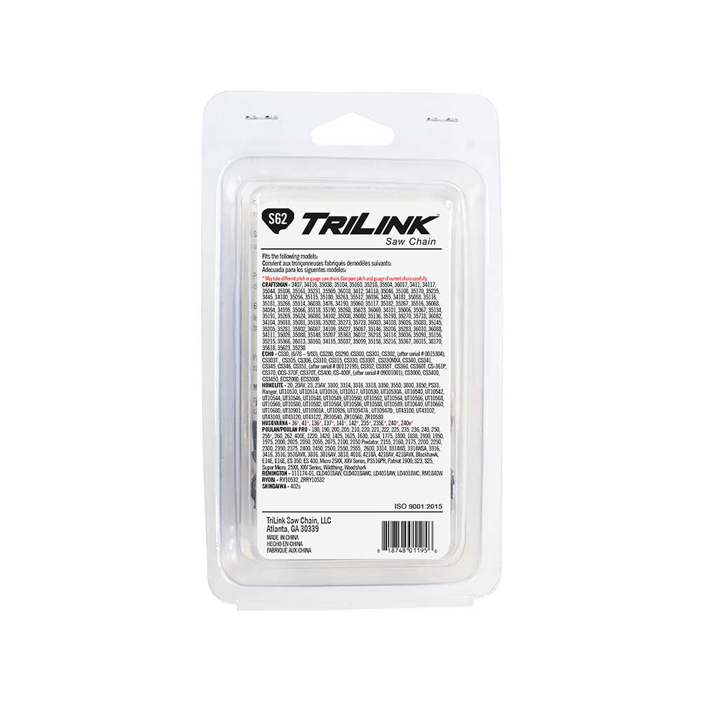 TriLink | Saw Chain | 18 In. | 62 DL | 3/8 In. LP | .050 In. | Semi ...