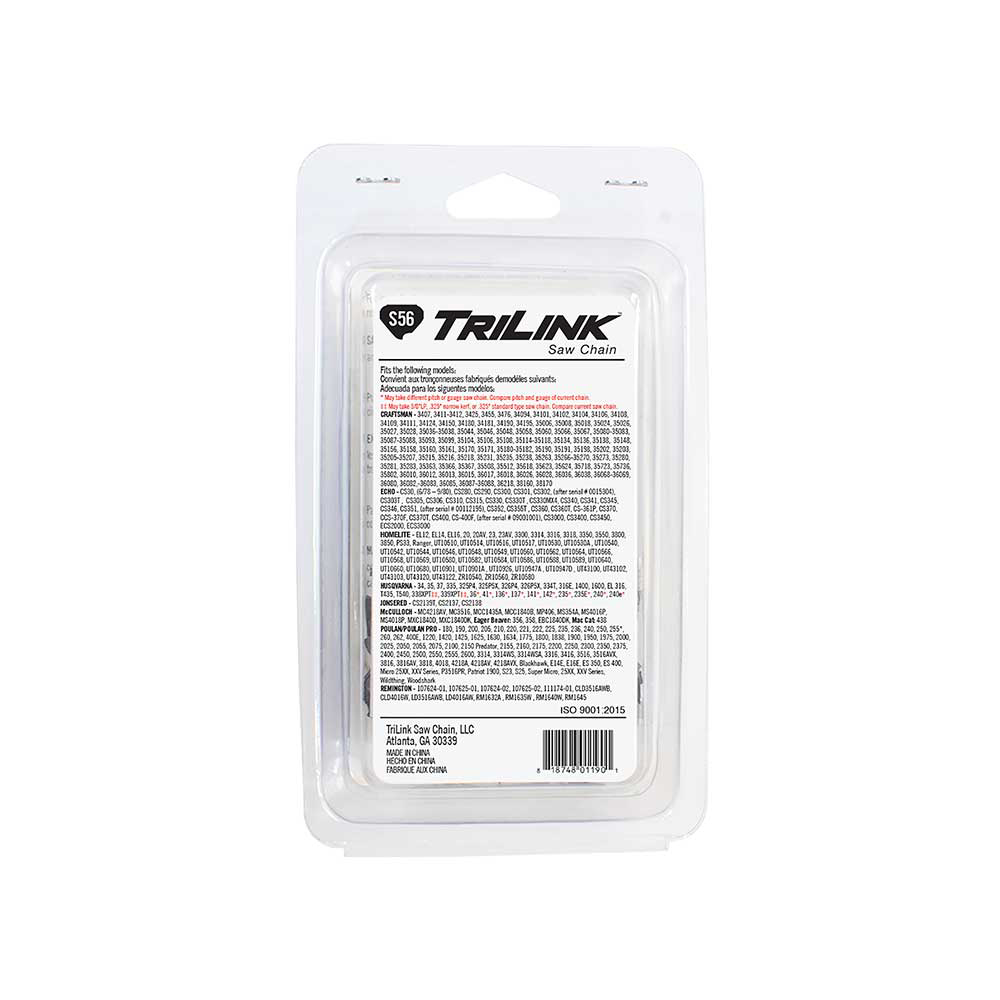 TriLink | Saw Chain | 16 In. | 56 DL | 3/8 In. LP | .050 In. | Semi ...