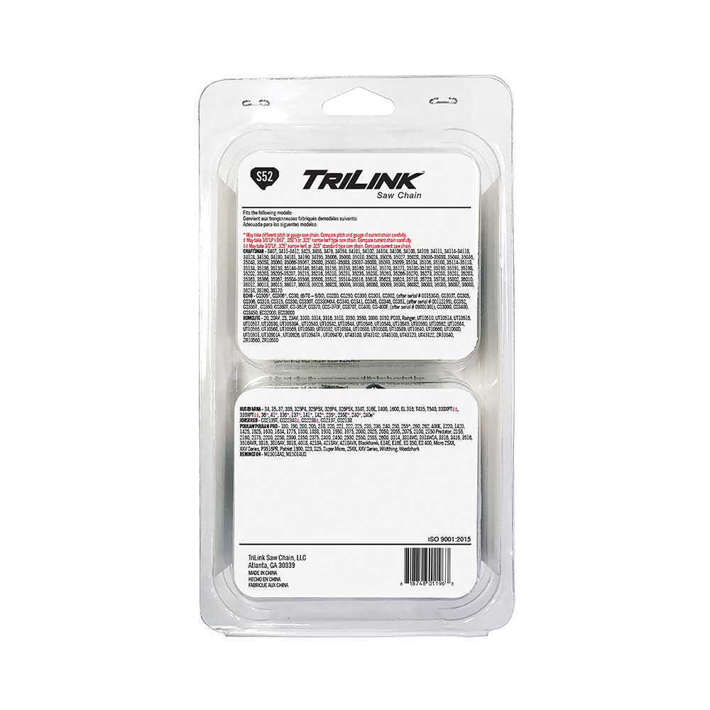TriLink | Saw Chain | 14 In. | 52 DL | 3/8 In. LP | .050 In. | Semi ...